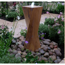 Rainbow Sandstone Twist Honed All Sides (60x20x20) Solar Water Feature