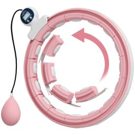 SPORTNOW Smart Weighted Hula Hoop, Massage Hula Ring with 16 Detachable ...