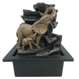 Elephant Family Table Top Water Feature