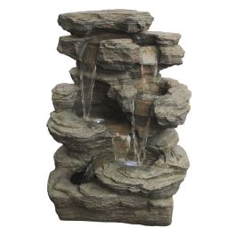 Aqua Creations Rock Creek Slate Falls Rock Effect Solar Water Feature