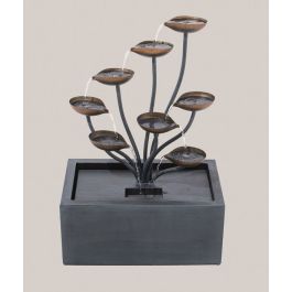 Aqua Creations Roma Zinc Metal Modern Metal Solar Water Feature