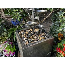 Aqua Creations Modena Zinc Metal Modern Metal Solar Water Feature