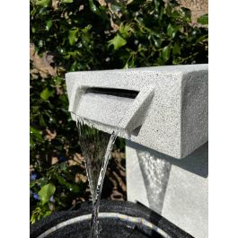 Aqua Creations Grey Wall Cascade Contemporary Solar Water Feature