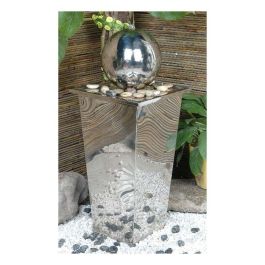 Tranquillity 30cm Stainless Steel Sphere Modern Metal Solar Water Feature