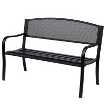 OutdoorlivingUK Outdoor Textilene Double Swing Bench-Black