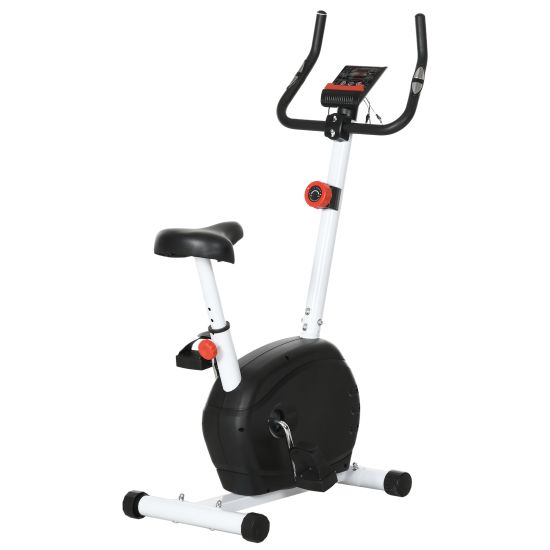 SPORTNOW Quiet Exercise Bike with 8 Level Magnetic Resistance and Heart ...