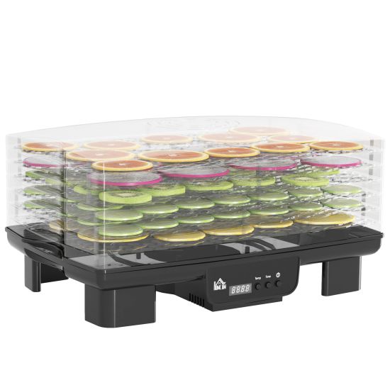 HOMCOM 40 70? Six Tray Food Dehydrator Black